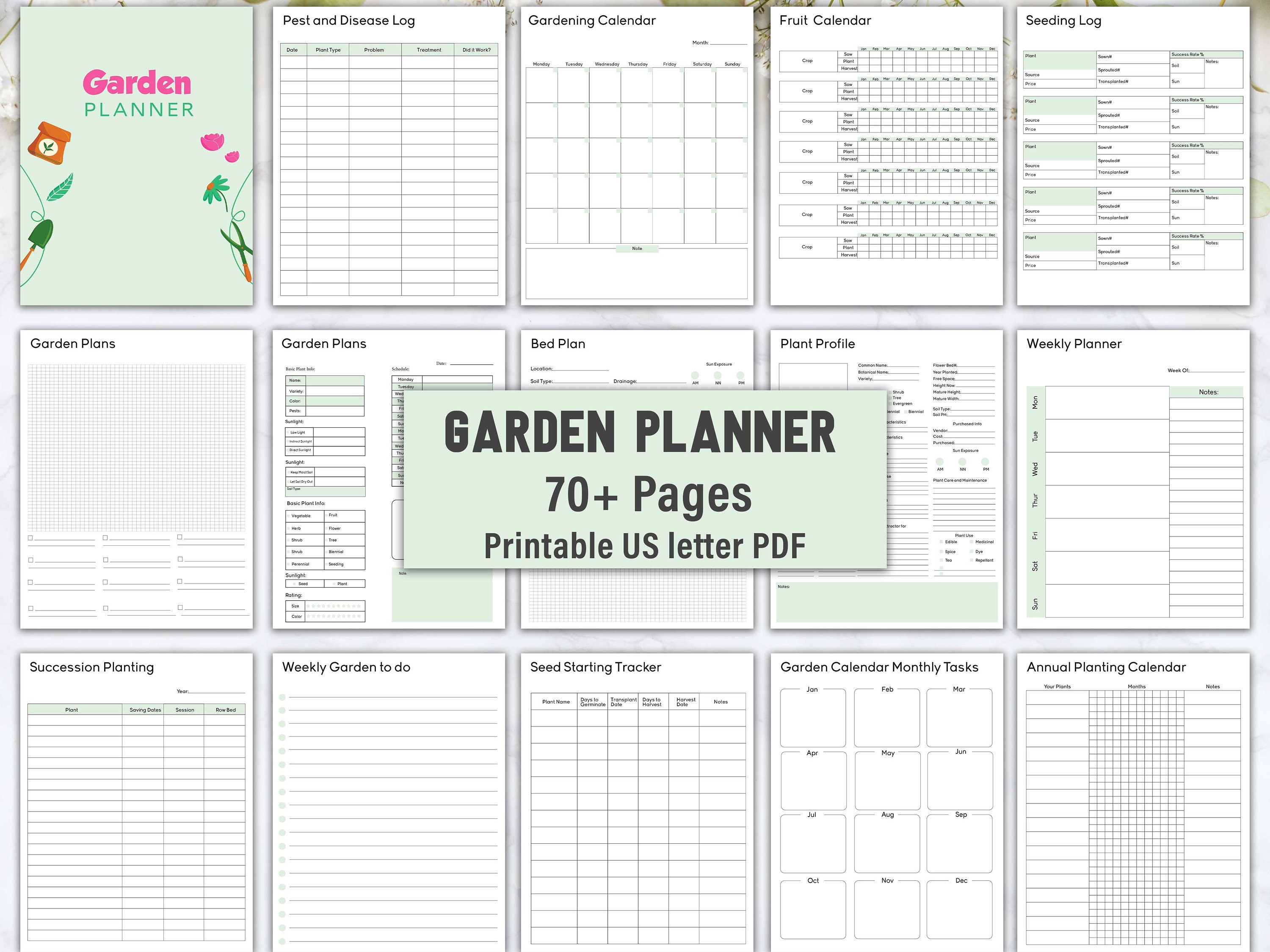 Garden Planner Printable, Garden Planner, Plant Planner, Garden Journal ...