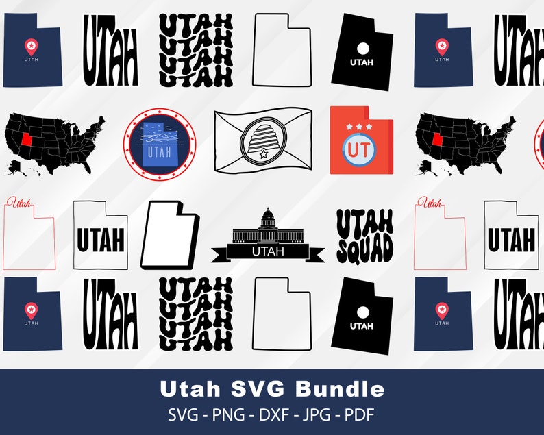 Utah SVG Bundle: State Silhouette Designs (digital Download) - Etsy