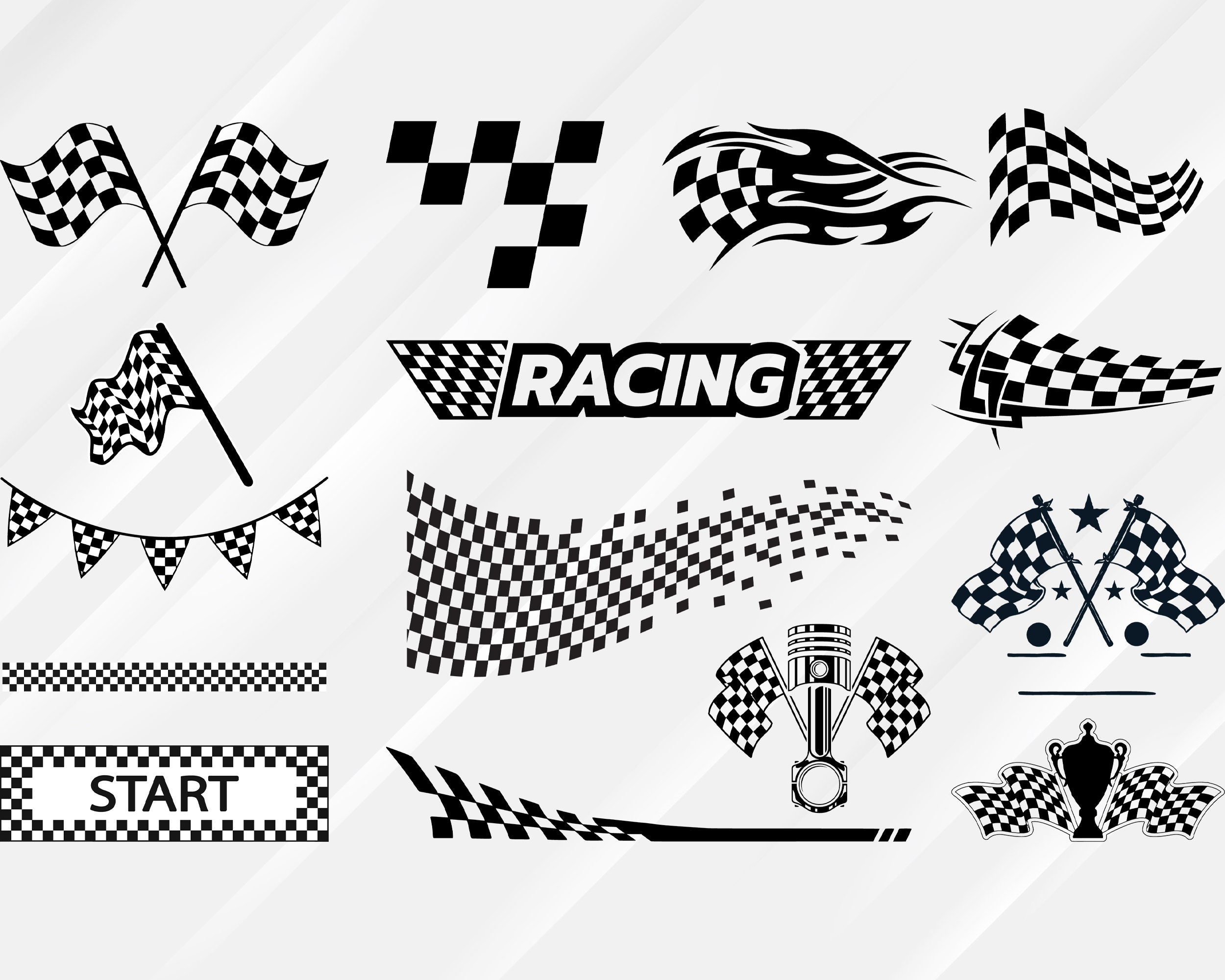 Racing Flag Svg, Racing Clipart, Race Flag Svg Bundle, Race Flag SVG ...