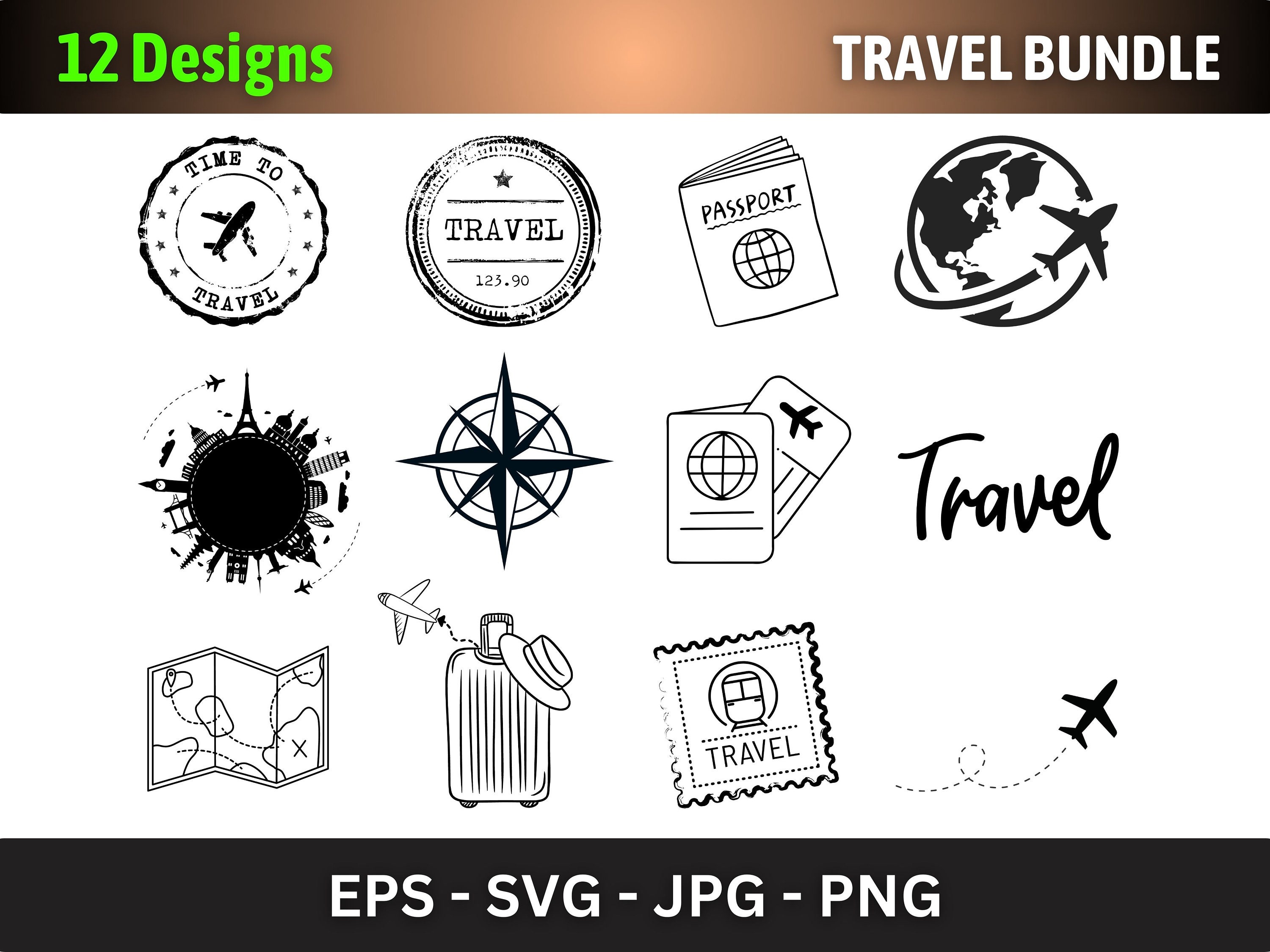 Travel Svg Bundle, Funny Travel Svg, Traveling Svg, Travel Clipart, Svg ...