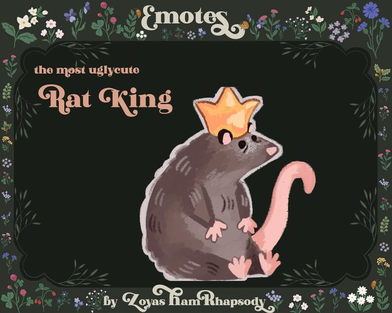 Twitch Emote - Rats - Cute Ugly Cozy Silly Handdrawn Cottagecore ...