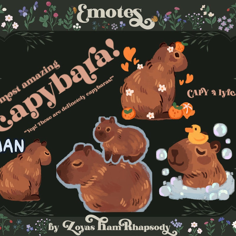 Cute Chibi Capybara - Etsy
