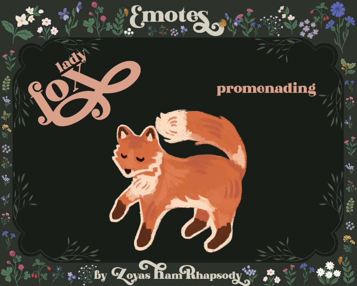 Twitch Emote Lady Fox Babushka Mama Baby Cute Ugly Cozy Silly Handdrawn ...