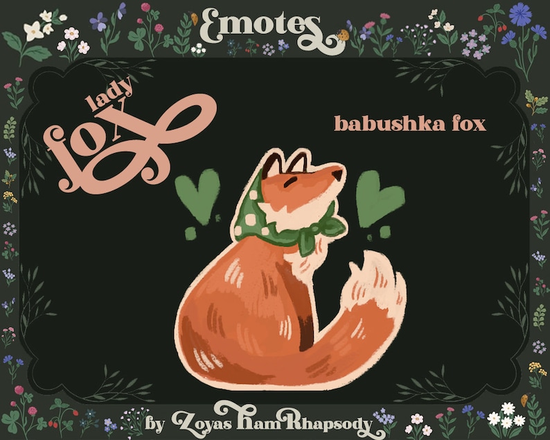Twitch Emote - Lady Fox - Babushka Mama Baby - Cute Ugly Cozy Silly ...