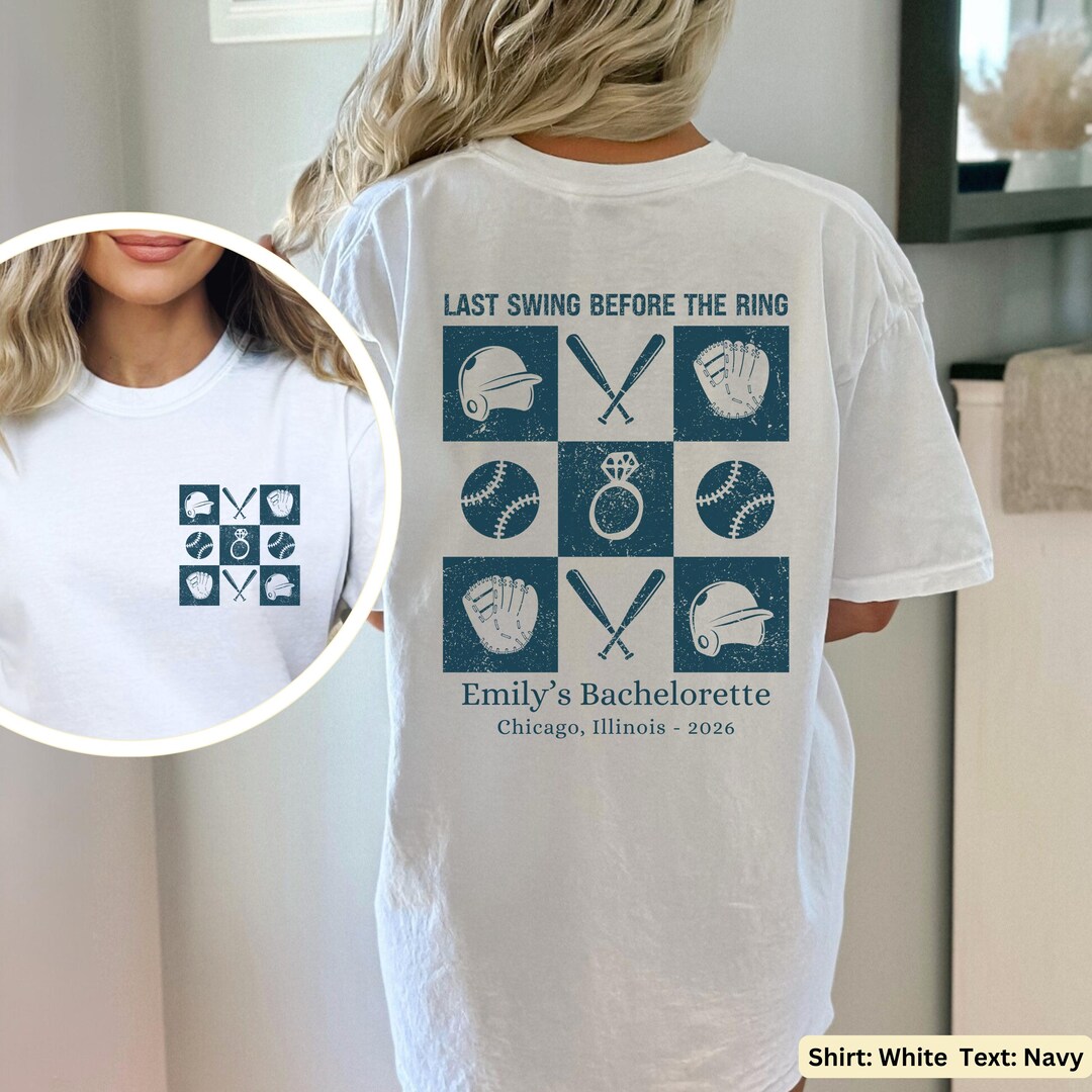 Personalized Baseball Bachelorette Shirt, Last Swing Baseball-themed ...