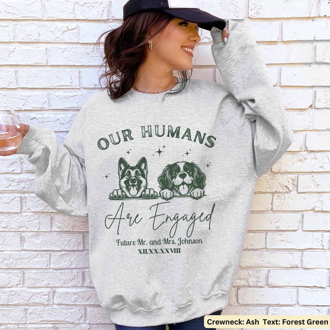 Custom Dog Engagement Sweatshirt Personalized Roman Numeral Future Mrs ...