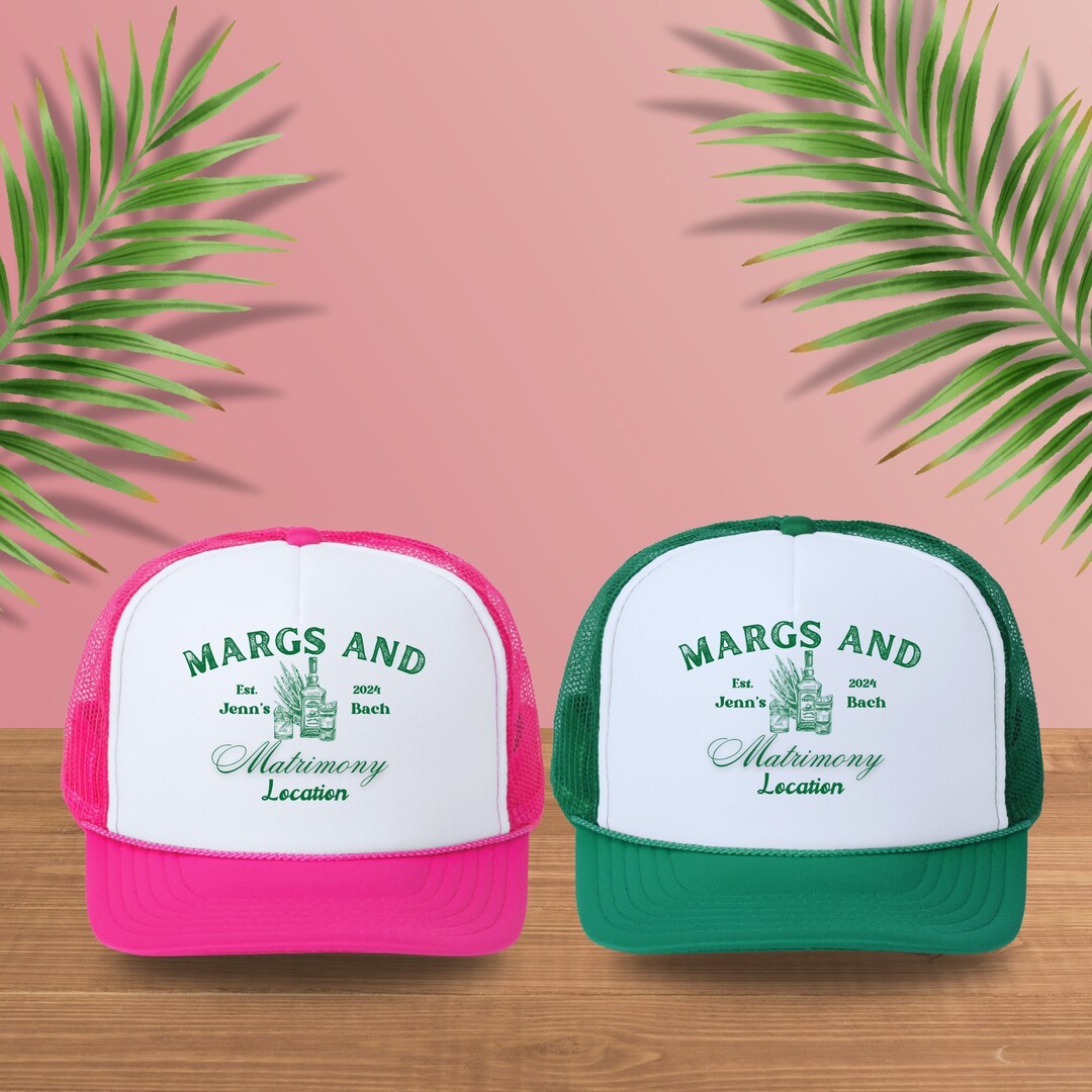 Margaritas and Matrimony Bridal Party Trucker Hat Margs and Matrimony ...