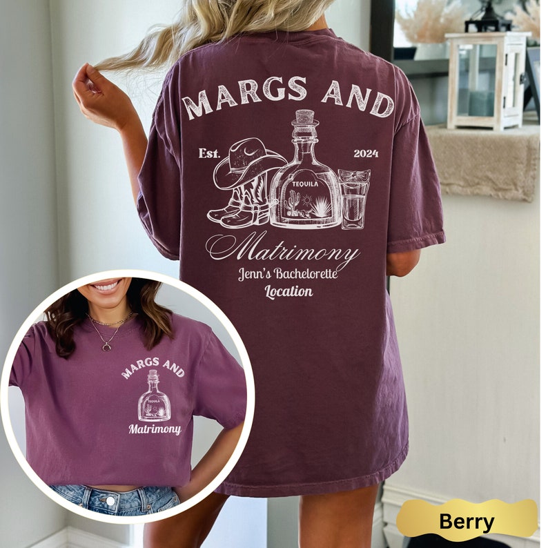 Margs and Matrimony Shirt Personalized Bachelorette Shirt Margarita and ...