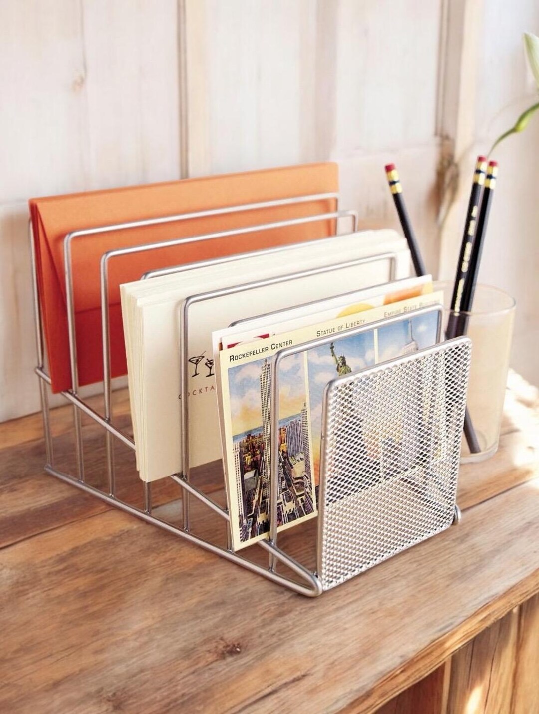 Vintage Practical Finds, Step File Organizer, 7 Section Metal Desktop ...
