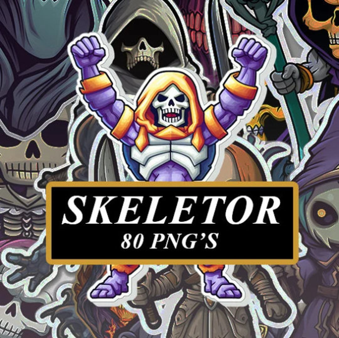 Skeletor Sticker Hand Drawn Custom Design Masters of the Universe the ...