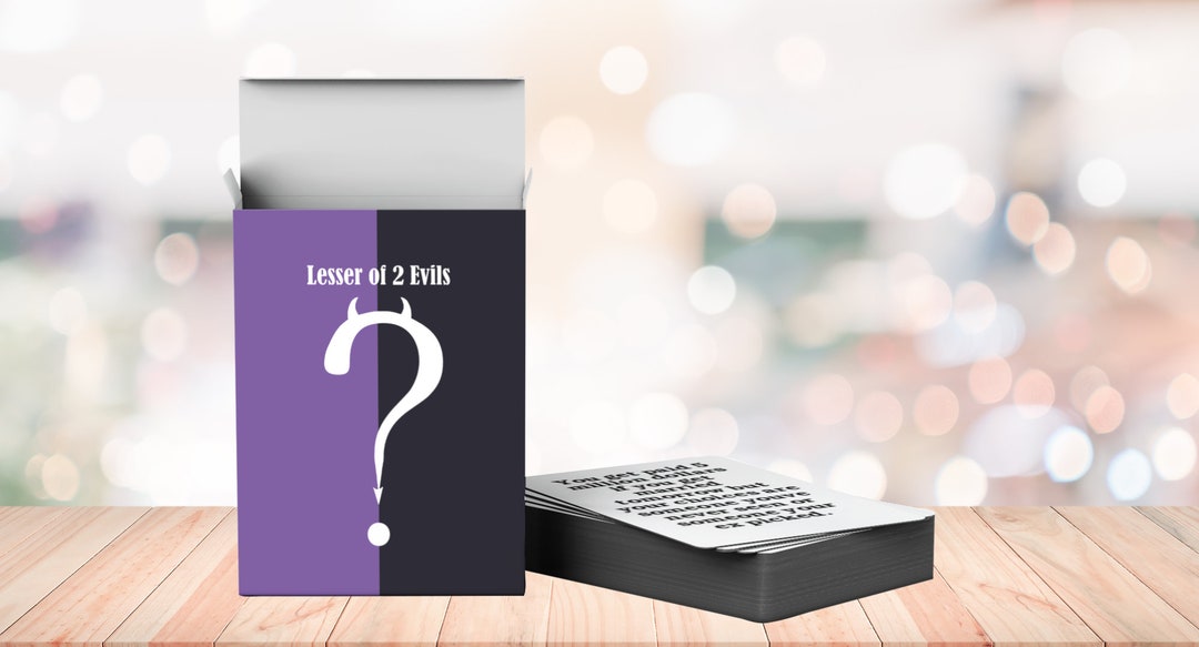 The Lesser of 2 Evils Original Card Game - Etsy