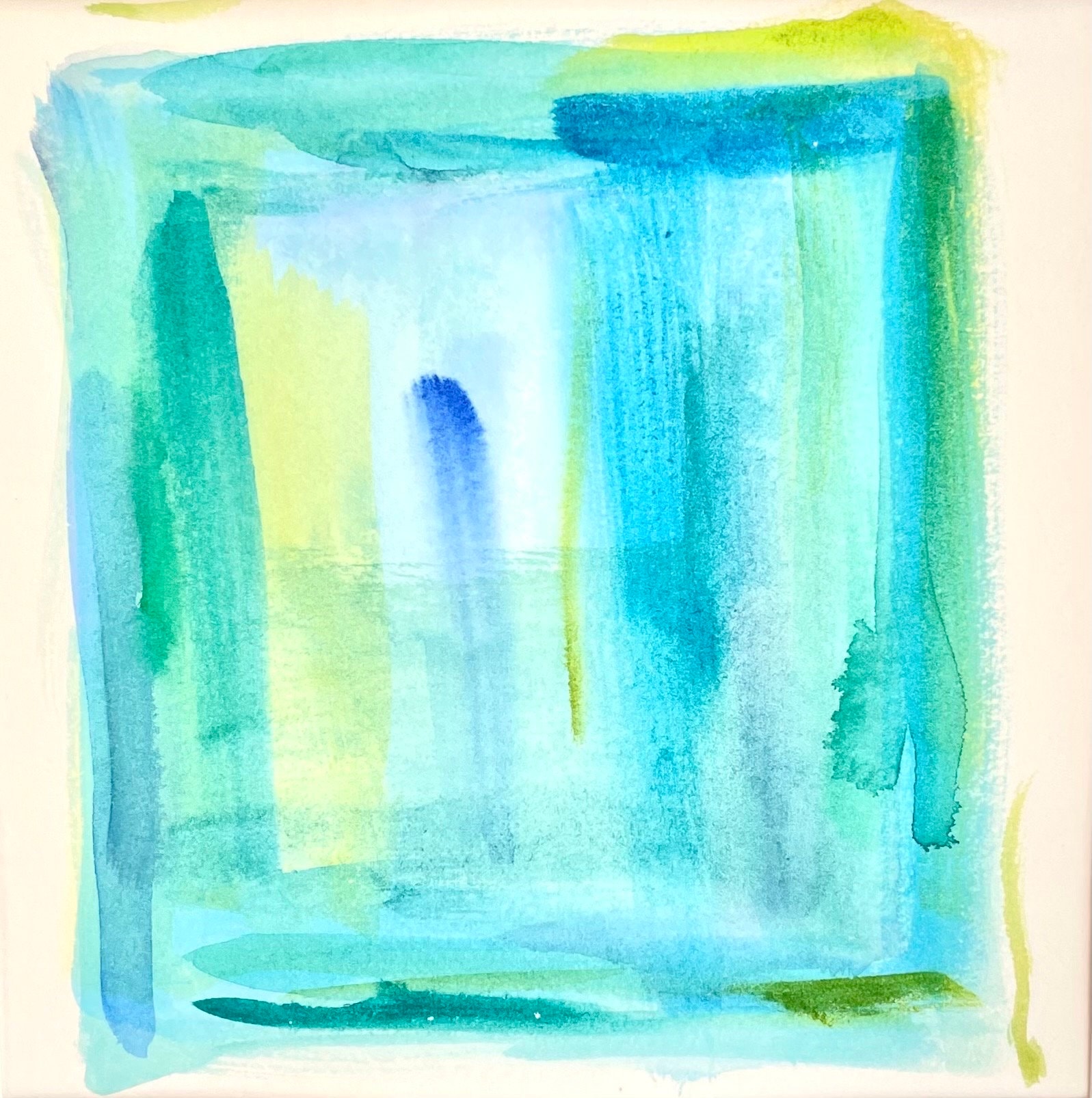 Pastel Watercolor Painting - Set of 3 Original Watercolor Paintings 5x5 ...