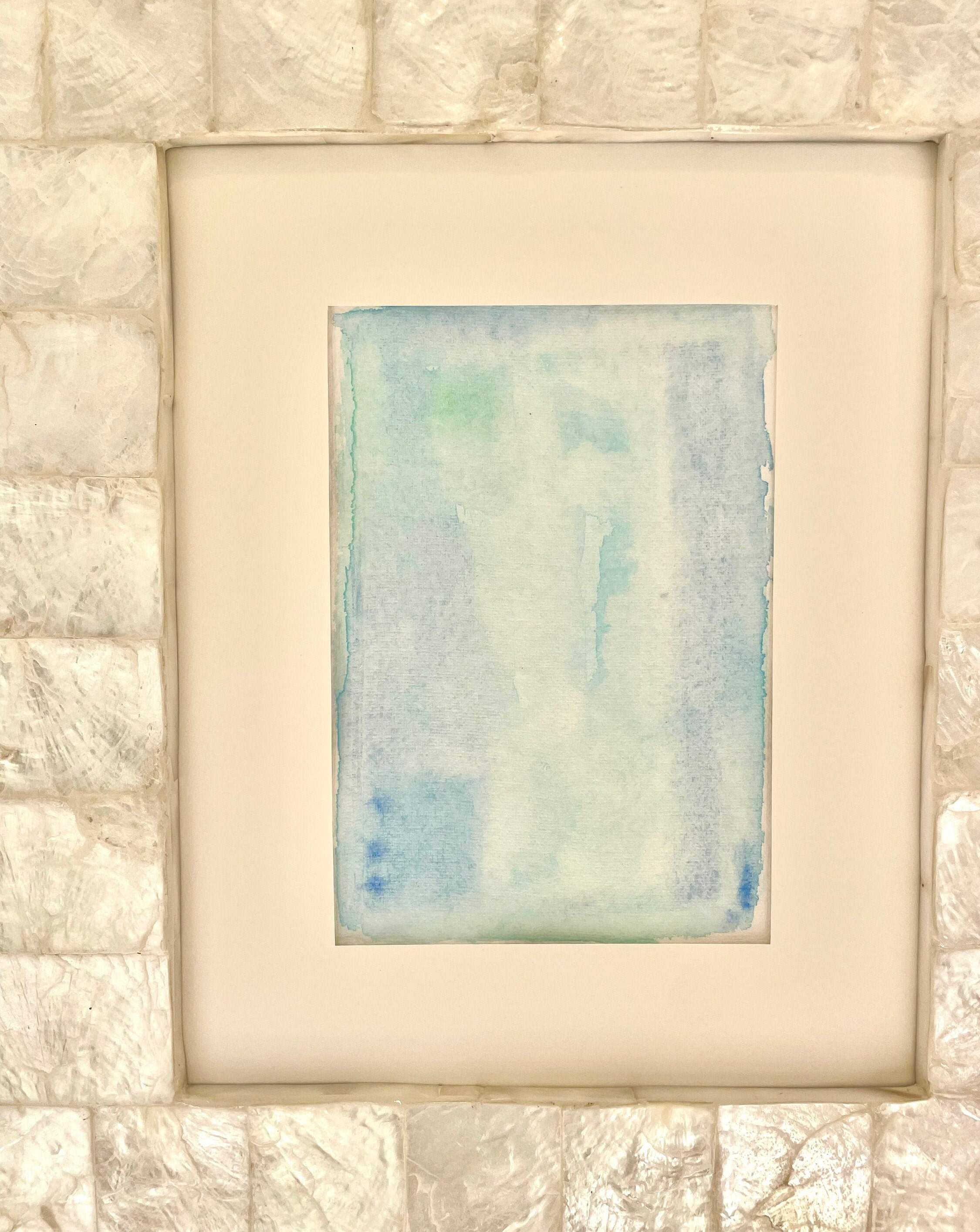 Pastel Blue Abstract Watercolor Painting - 5x7 Unframed, 8x10framed - Etsy