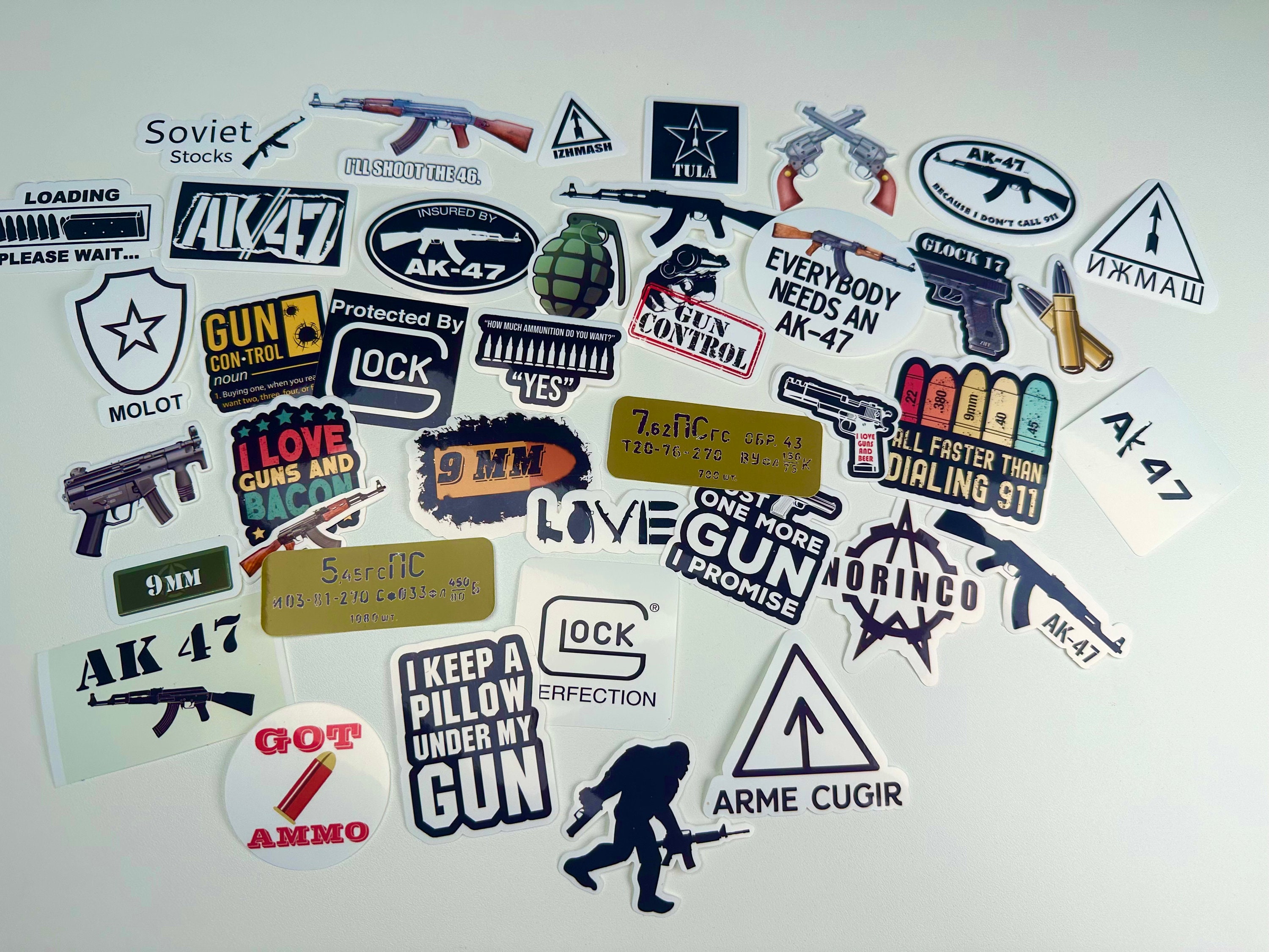 Pistol Pack / Gun Stickers / AK Stickers /handgun Stickers/ Pack of 10 ...