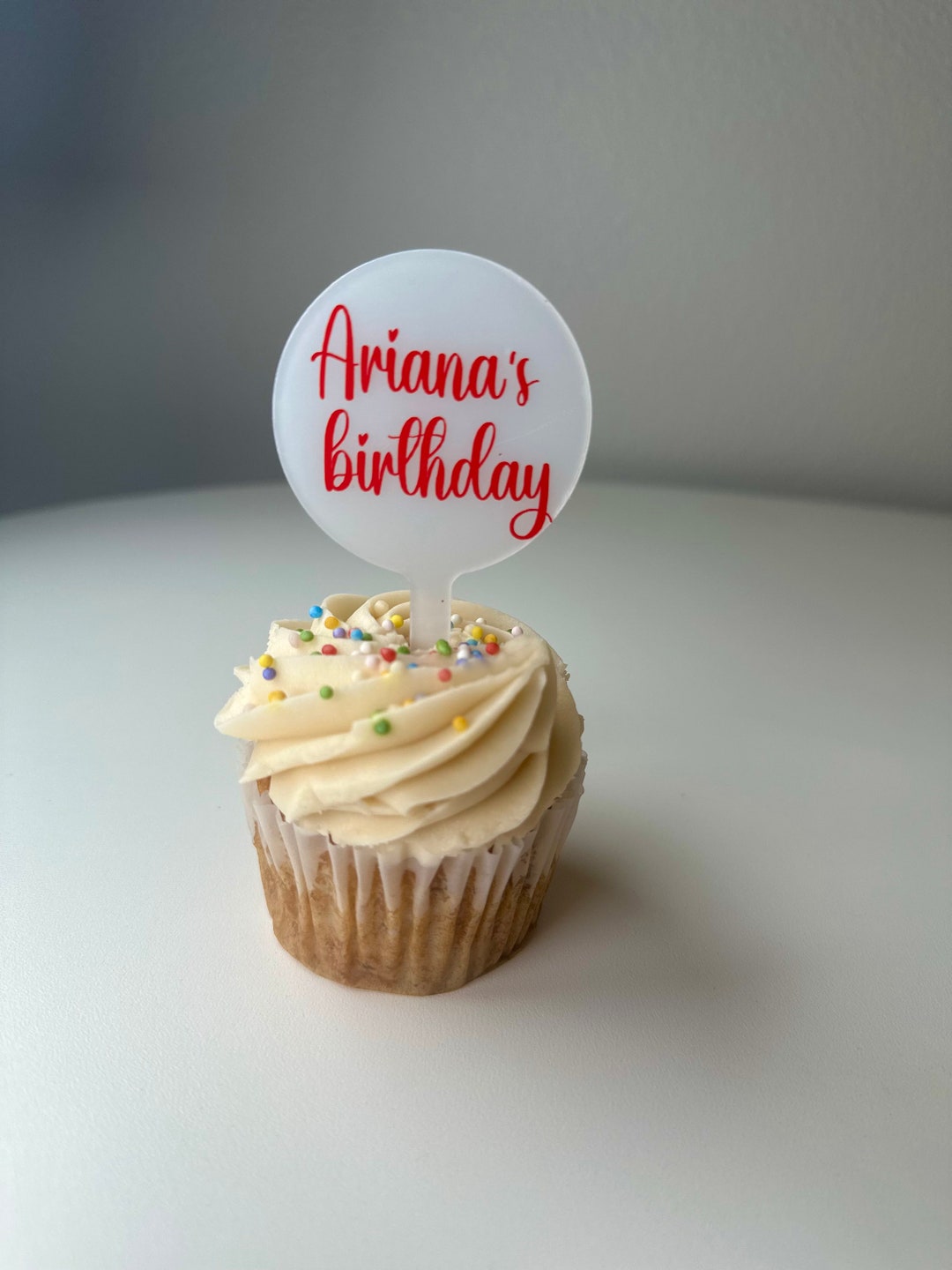 Custom Name Cupcake Toppers-set of 12 Customised Cupcake Toppers - Etsy