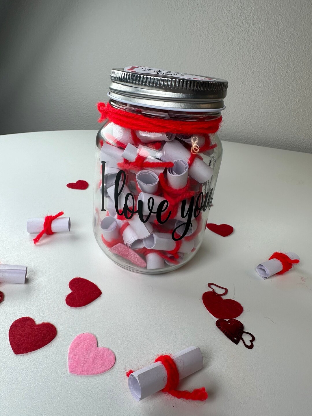 ANNIVERSARY Filled Mason Jar Anniversary Notes 100 Reasons Why I Love ...