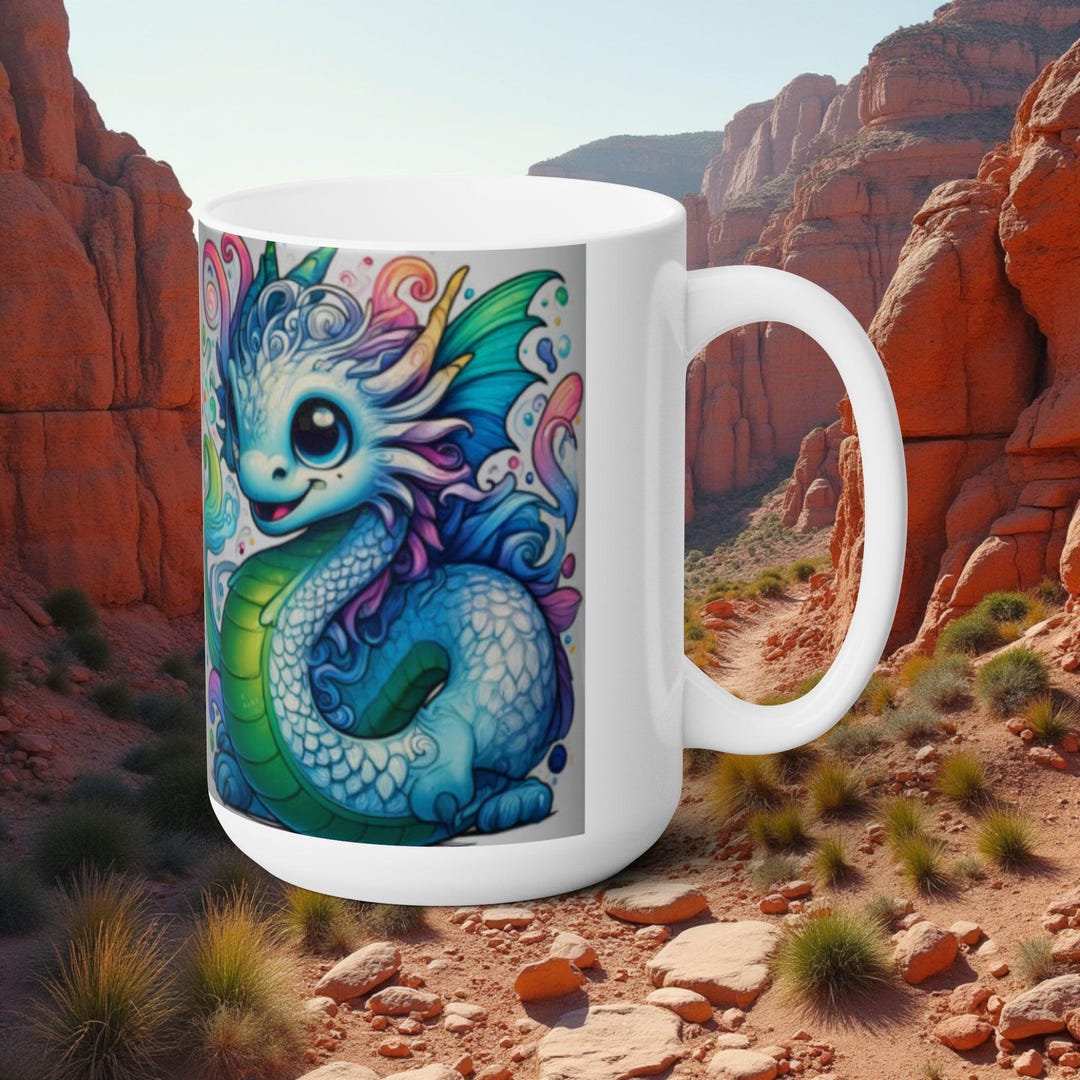 Dragon Design Mugs, Dragon Design, Ceramic Mug 15oz, Unique Mug Gift ...