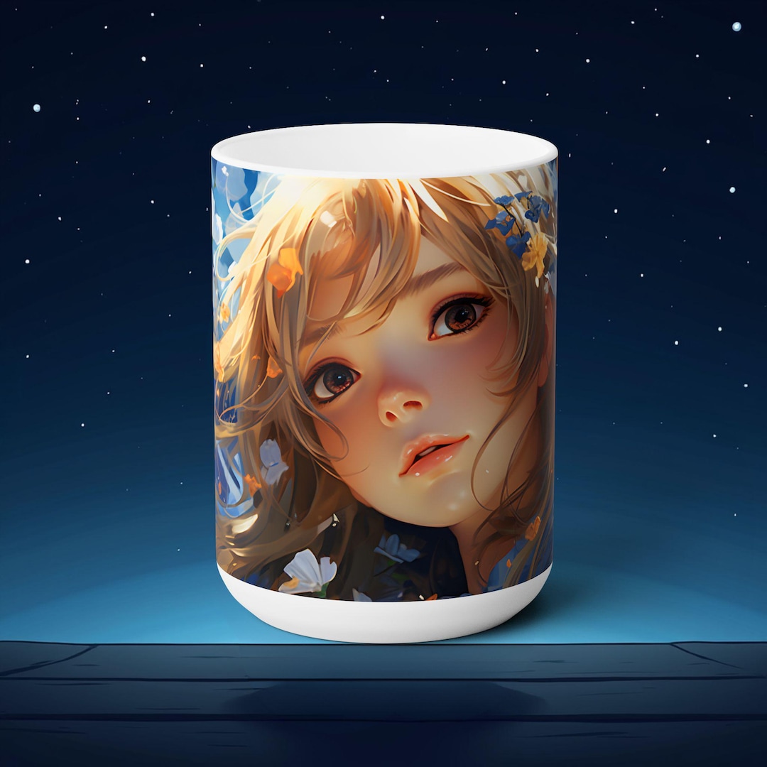 Anime Design Mugs, Anime, Graphic Anime Mug, Anime Manga Mug, Ceramic ...