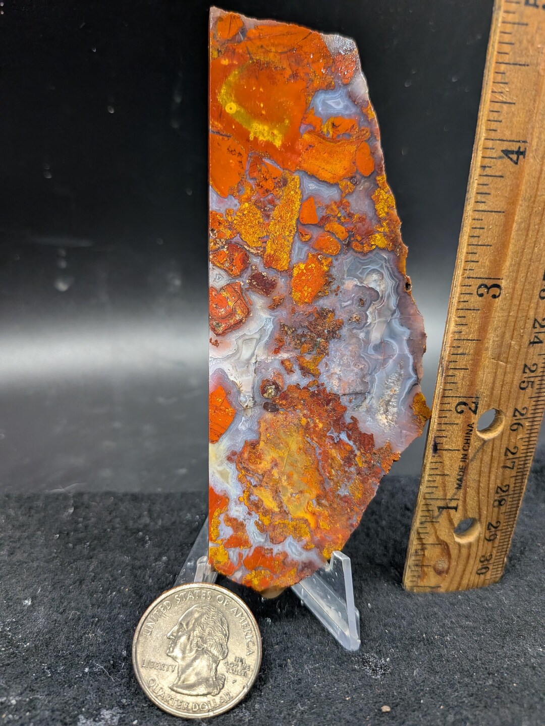 Red and Yellow Brecciated Jasper/agate Slab - Etsy