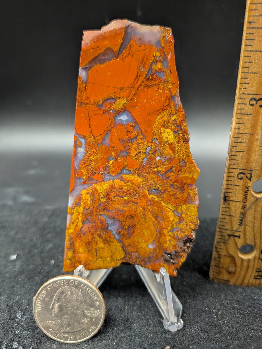 Red and Yellow Brecciated Jasper/agate Slab - Etsy