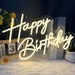 Happy Birthday Neon Sign, Birthday Neon Sign, Neon Party Backdrop, Party Neon Sign, Customized ...