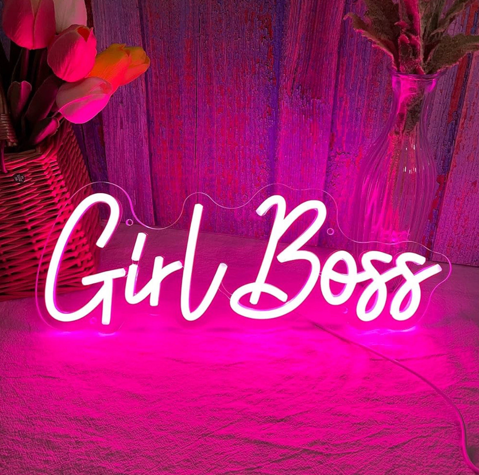 Girl Boss Neon Sign, Birthday Neon Sign, Neon Party Backdrop, Party ...