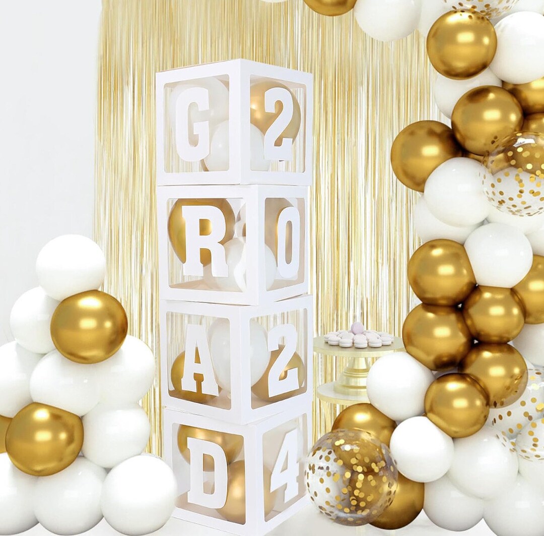 2024 Graduation Decorations Balloon Boxes Class of 2024, 4pcs Balloons ...