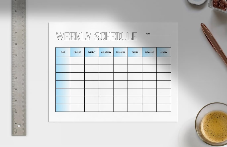 Editable Weekly Schedule Printable | Colorful Weekly Schedule | Bundle ...