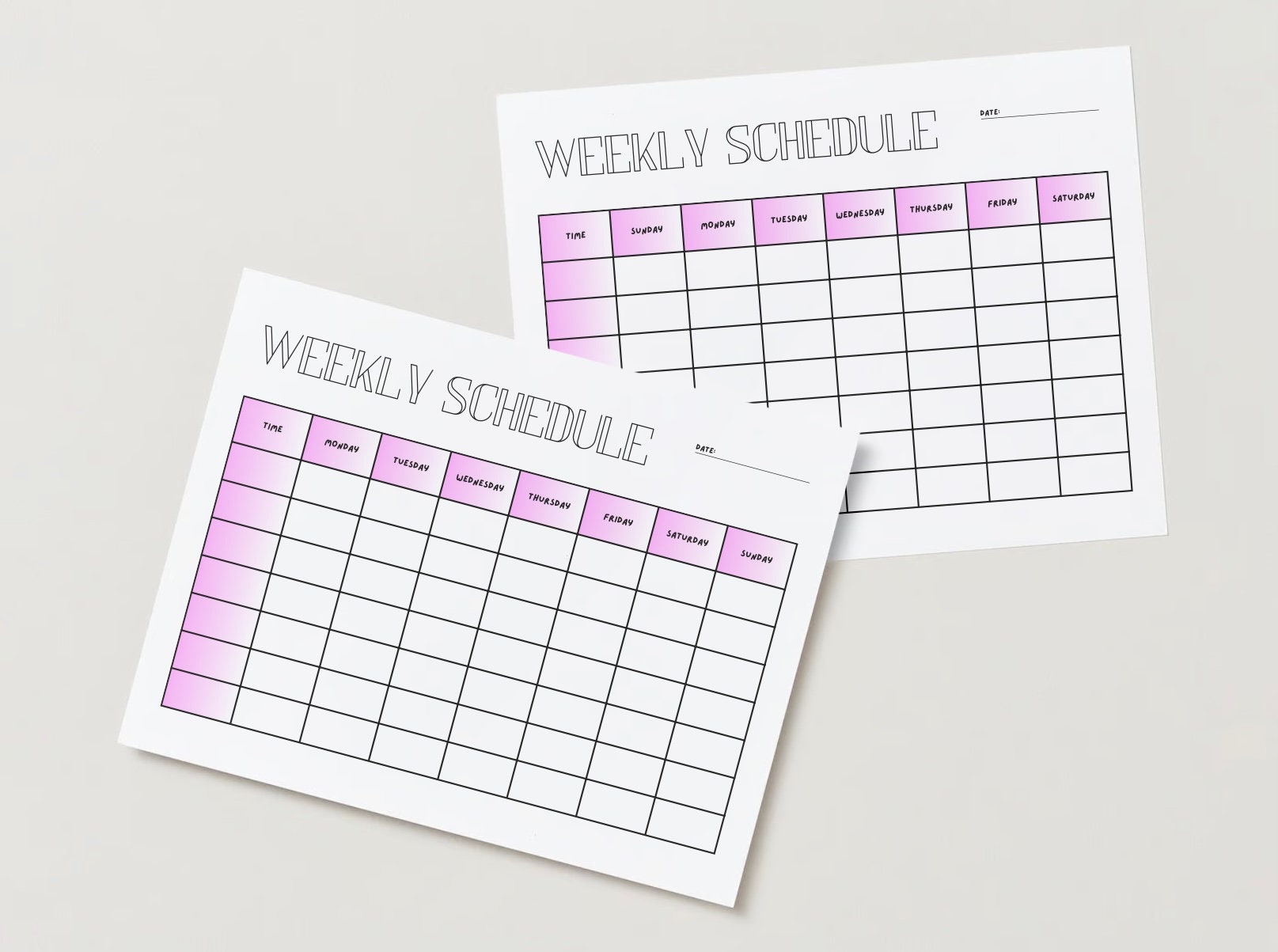Editable Weekly Schedule Printable | Colorful Weekly Schedule | Bundle ...