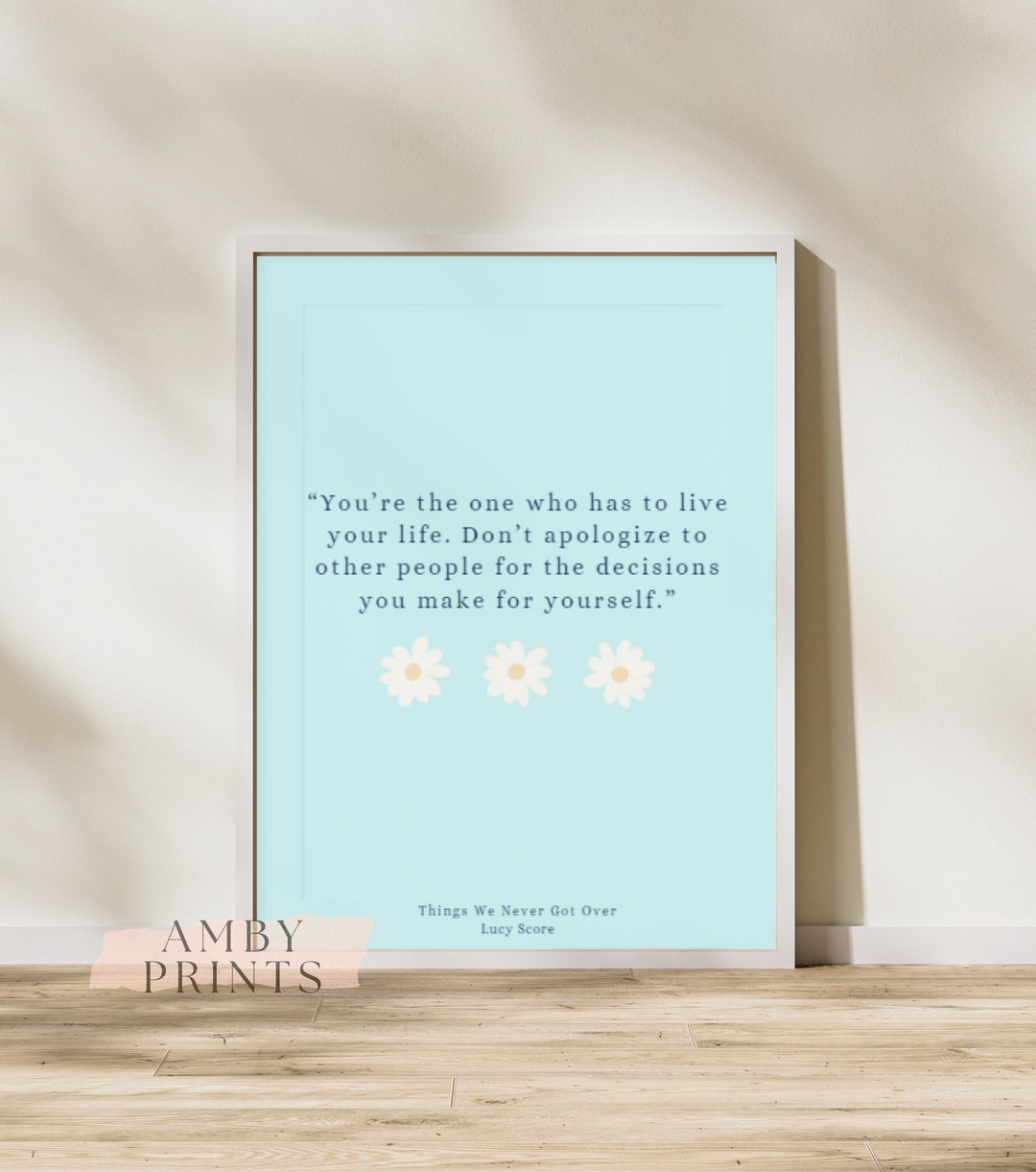 Things We Never Got Over Print Lucy Score - Digital Poster Instant ...