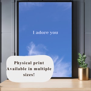 Fred Again Print I Adore You - Physical Poster Fred Again Poster ...
