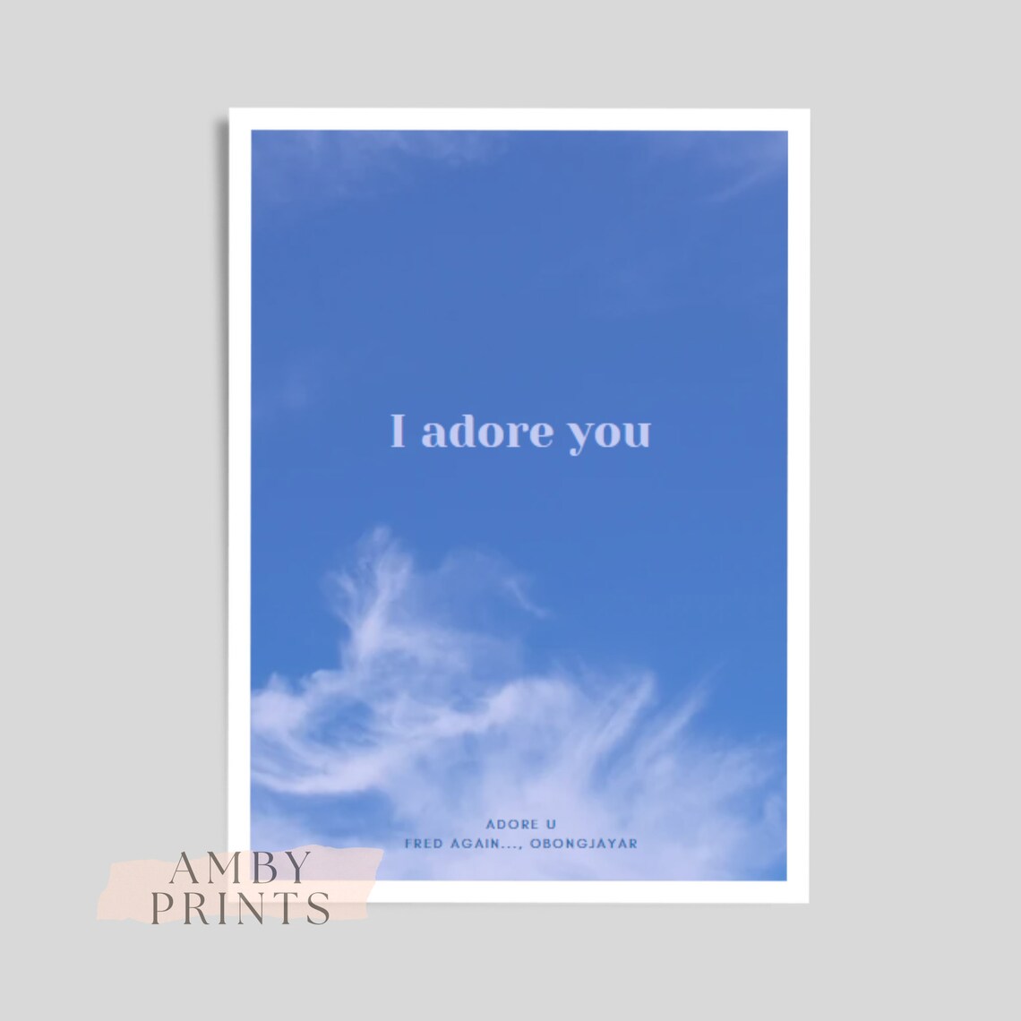 Fred Again Print I Adore You - Physical Poster Fred Again Poster ...