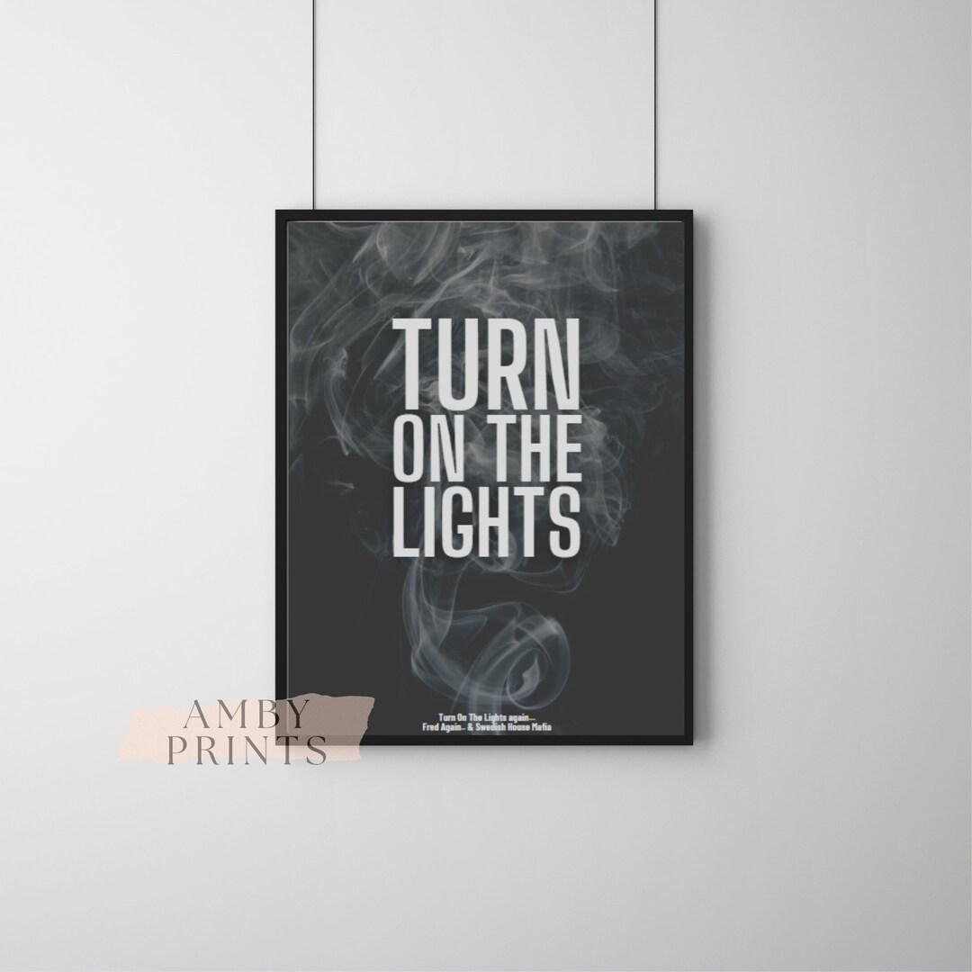 Fred Again Poster Turn on the Lights Print - Digital Poster Instant ...