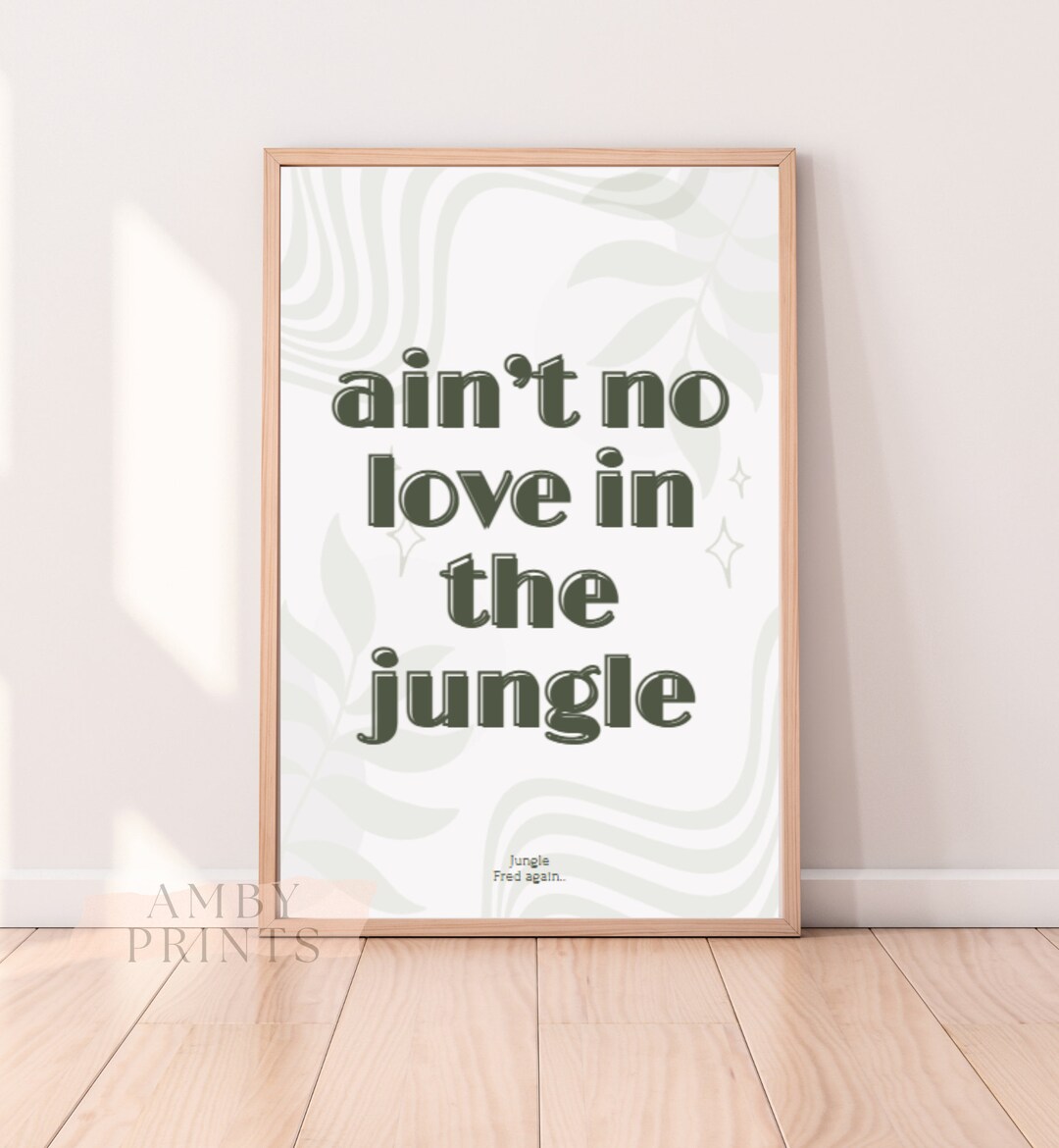 Fred Again Poster Jungle - Digital Poster Instant Download - FRED AGAIN ...