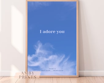 Fred Again Print I Adore You - Physical Poster Fred Again Poster ...