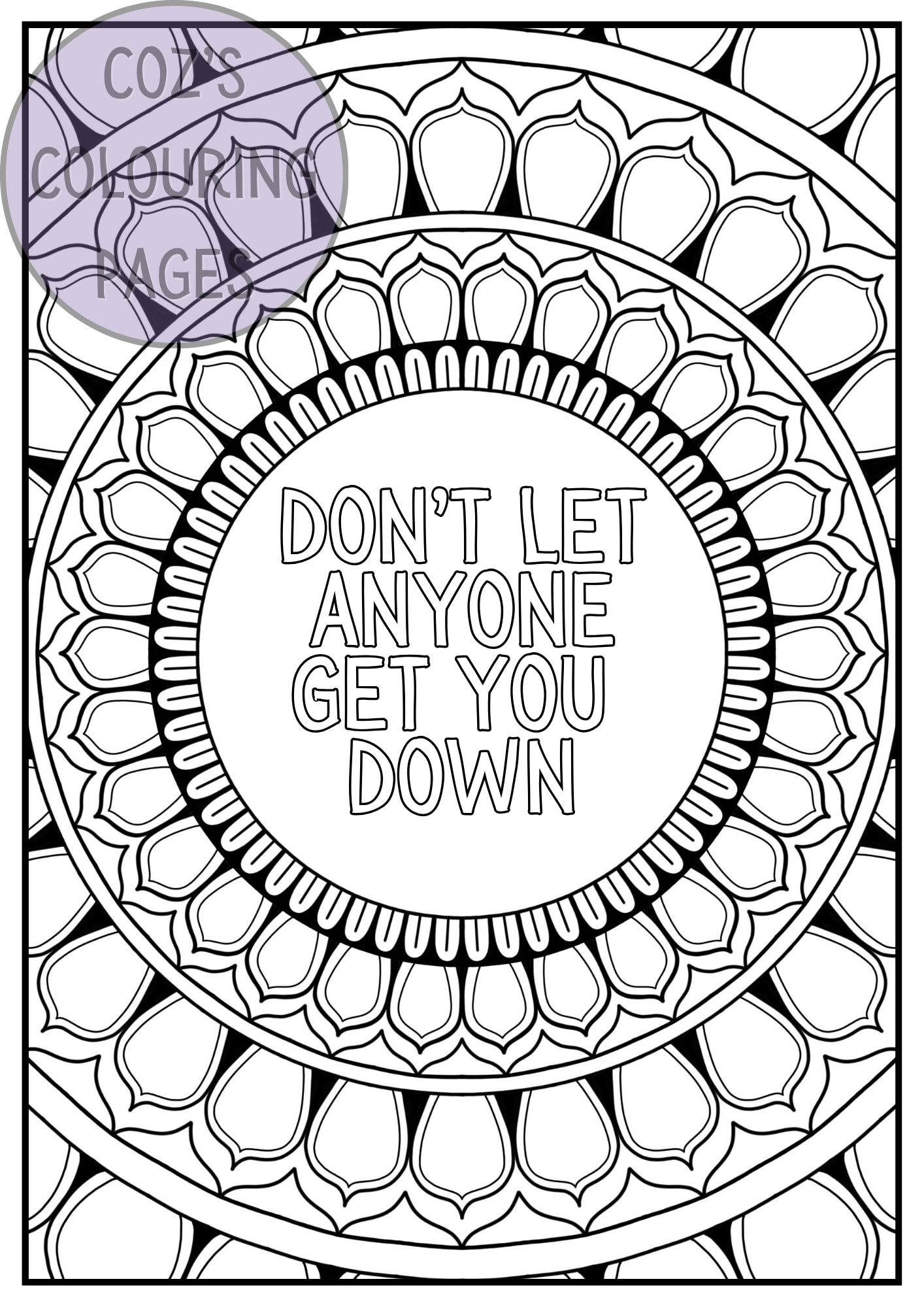 Positive Affirmation Colouring Pages Printables Adult Colouring Pages ...