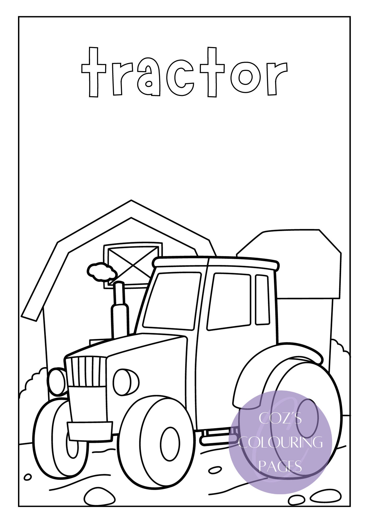 On the Farm Colouring Pages - Printable Colouring Pages - Etsy