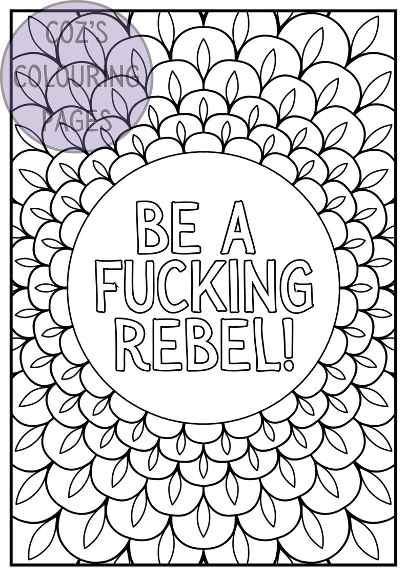 Sweary Colouring Pages Printables Adult Colouring Pages Digital ...