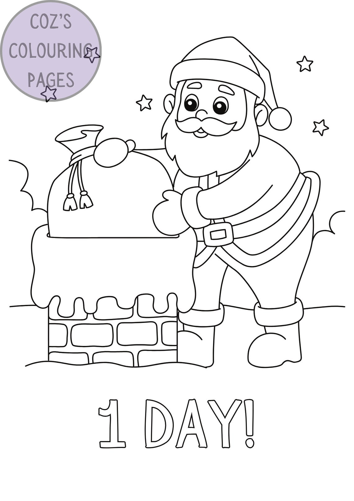 Christmas Countdown Colouring Pages Printables Kids - Etsy