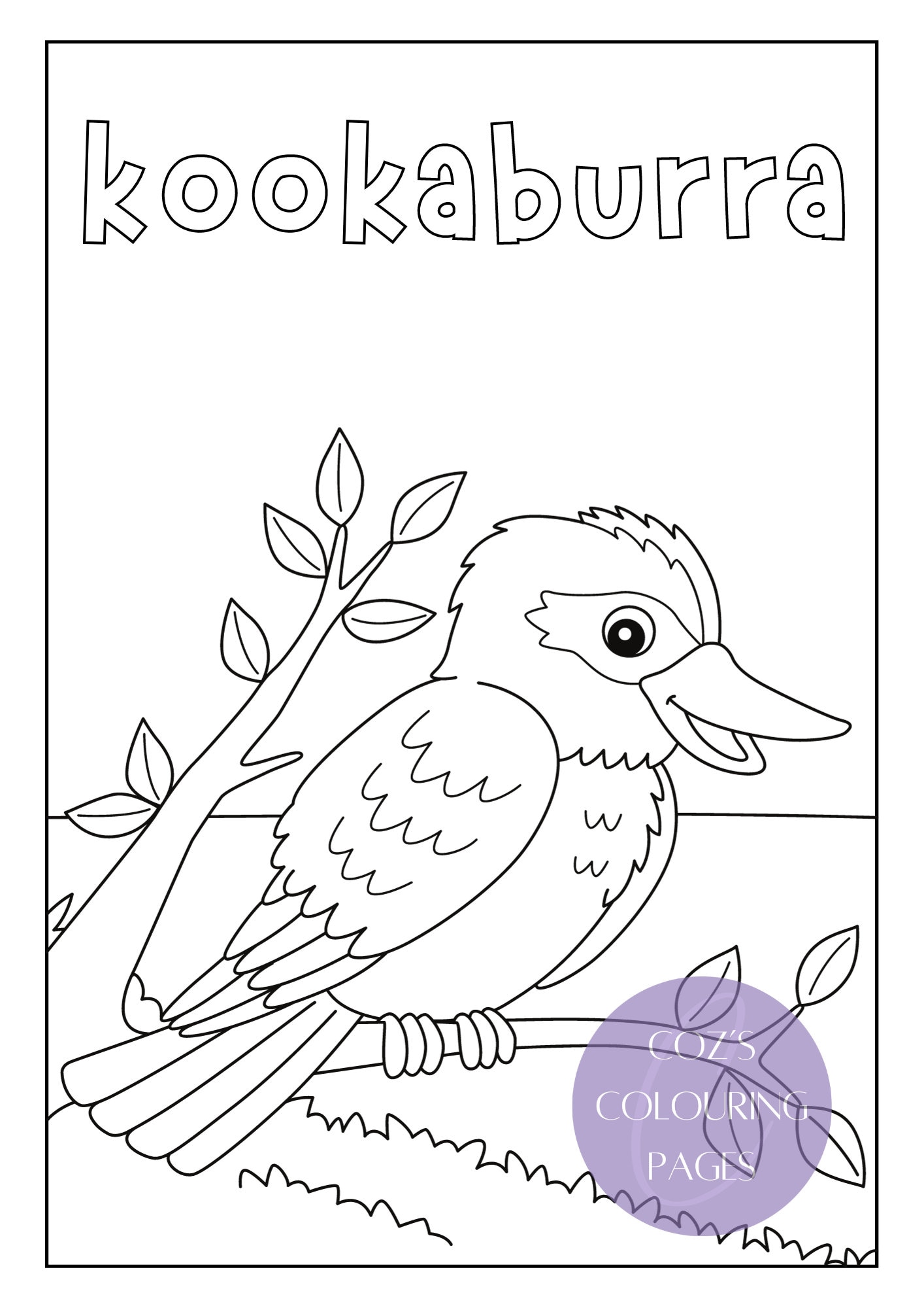 Australian Animal Colouring Pages - Printable Colouring Pages - Etsy