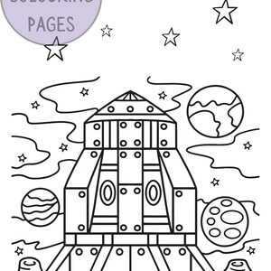 Space Colouring Pages - Printables - Kids Colouring Pages - Digital ...