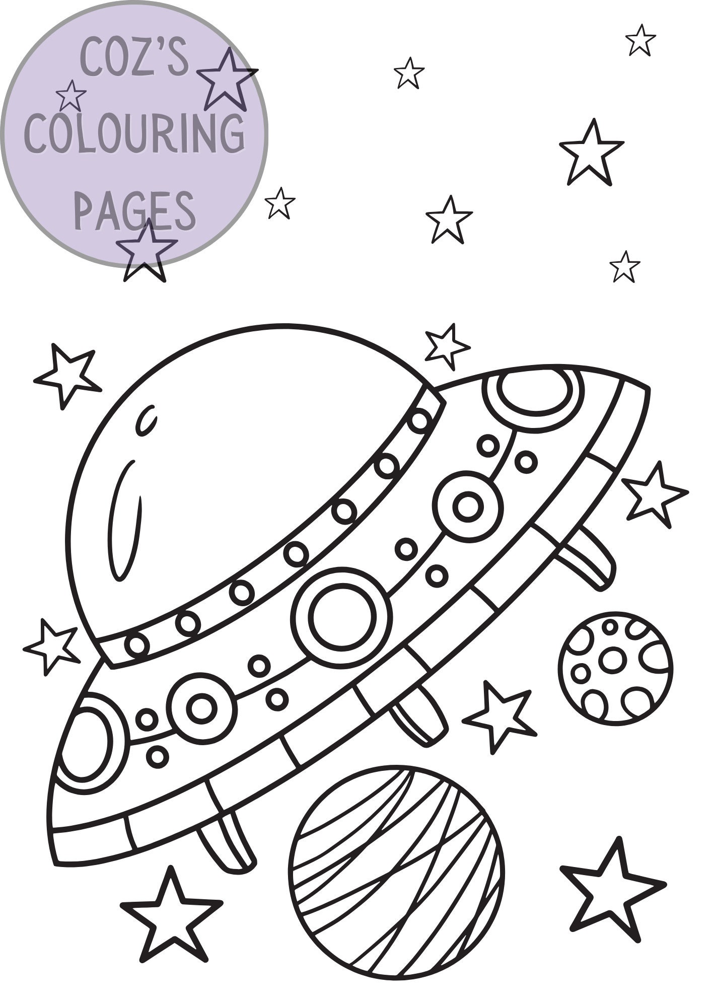 Space Colouring Pages Printables Kids Colouring Pages Digital Download ...
