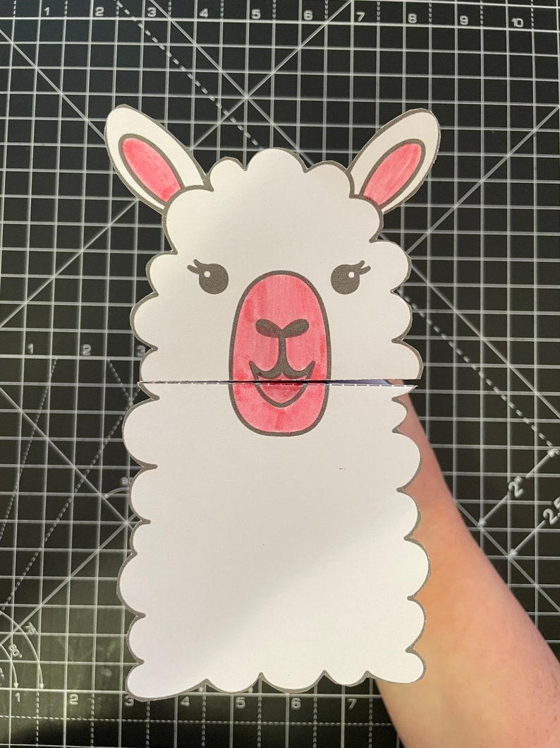 Llama Hand Puppet Colour Your Own Hand Puppet Printable - Etsy