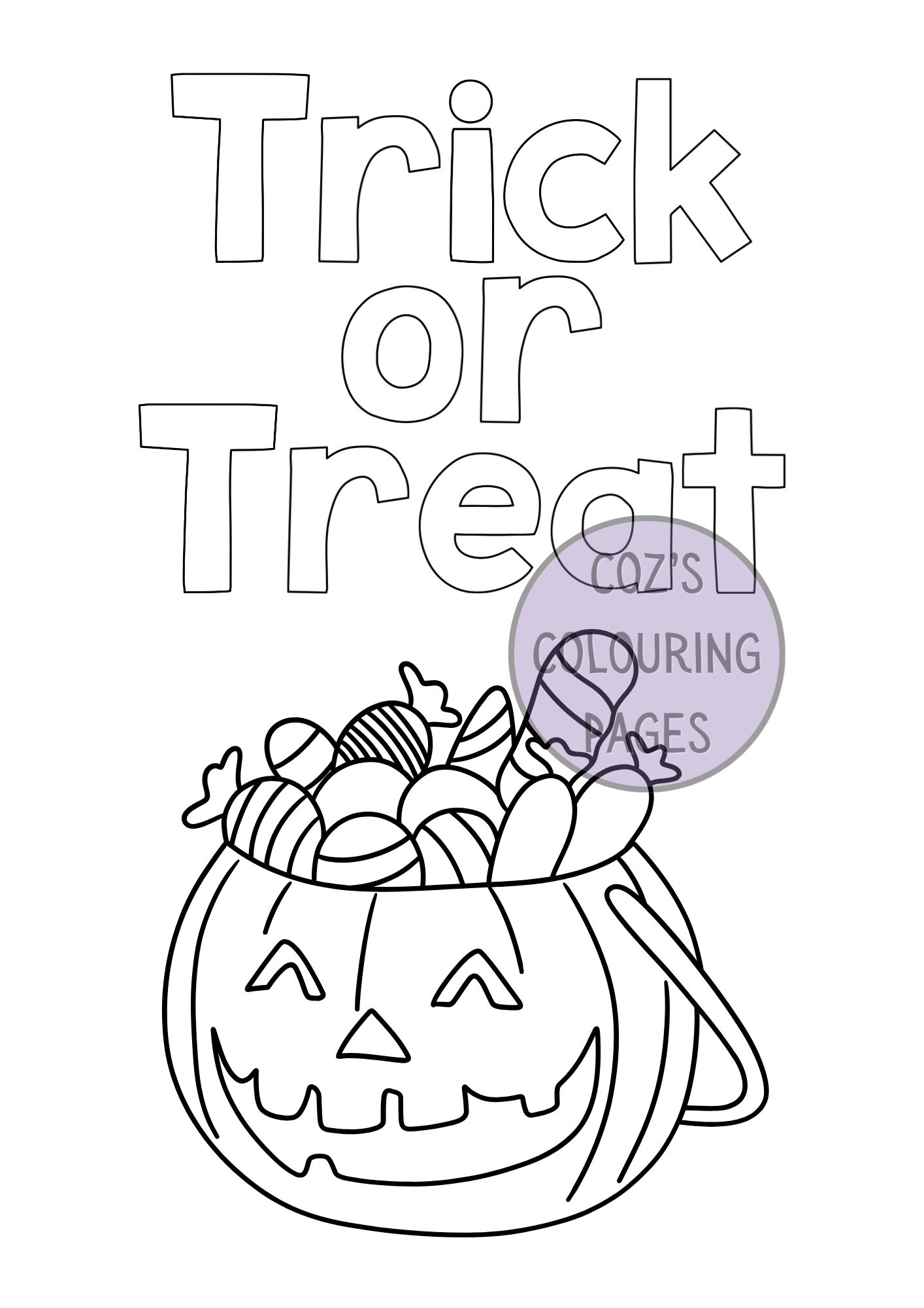 Halloween Colouring Pages Printables Kids Colouring Pages - Etsy