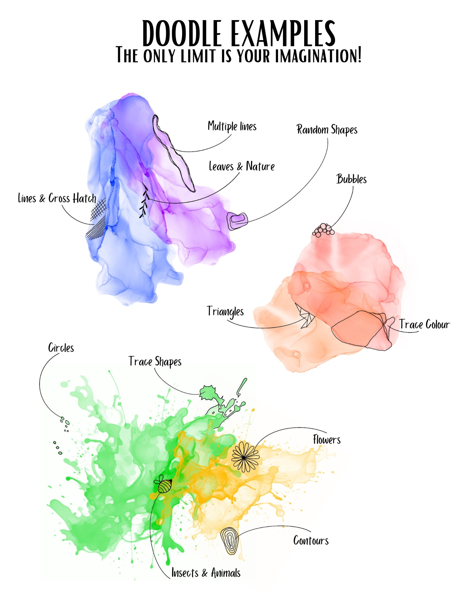 100 Reverse Colouring Pages Printables Digital Download - Etsy