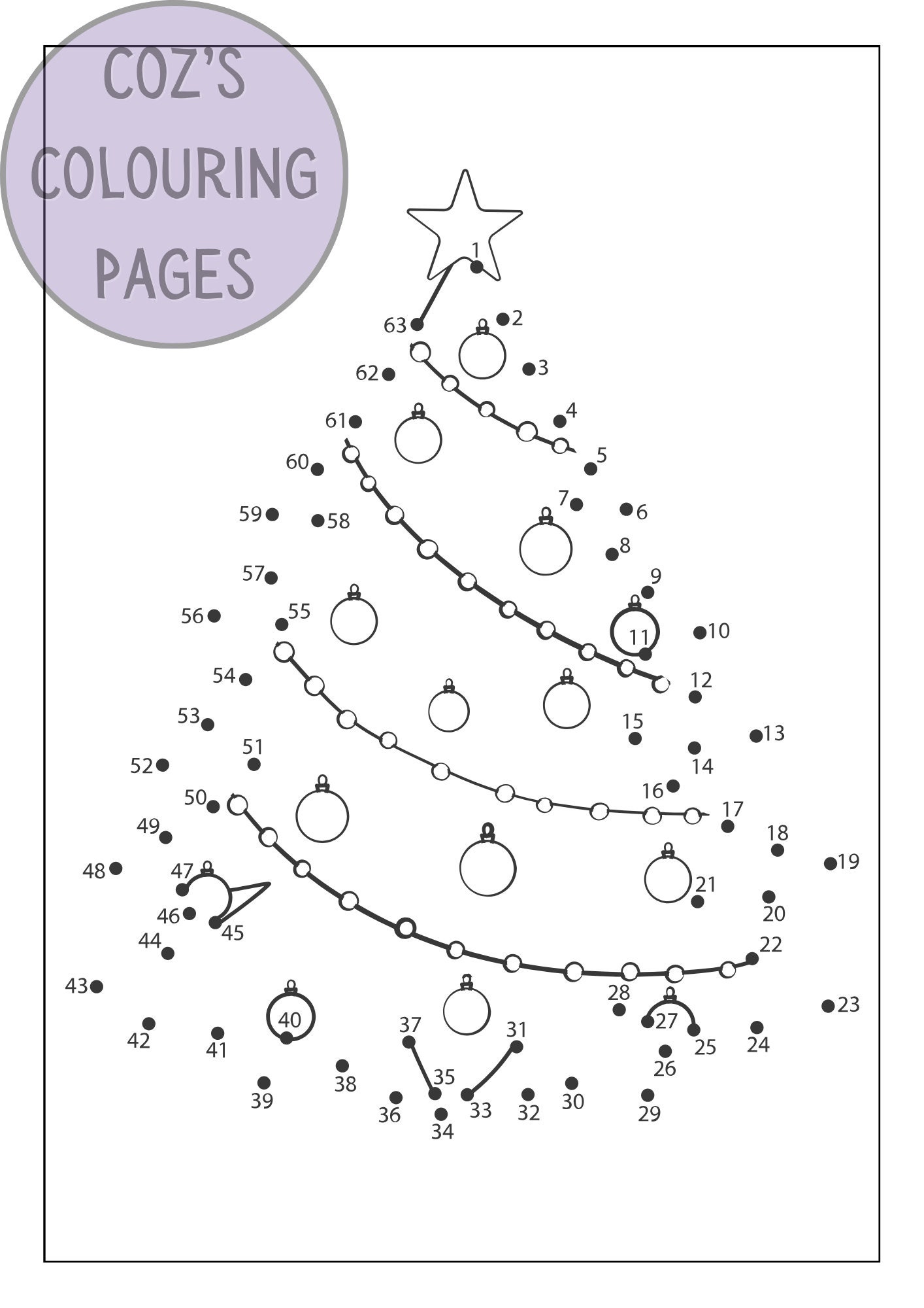 Christmas Dot to Dot Colouring Pages Printables Kids Colouring Pages ...