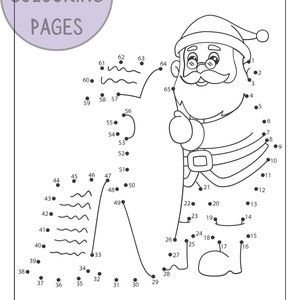Christmas Dot to Dot Colouring Pages - Printables - Kids Colouring ...