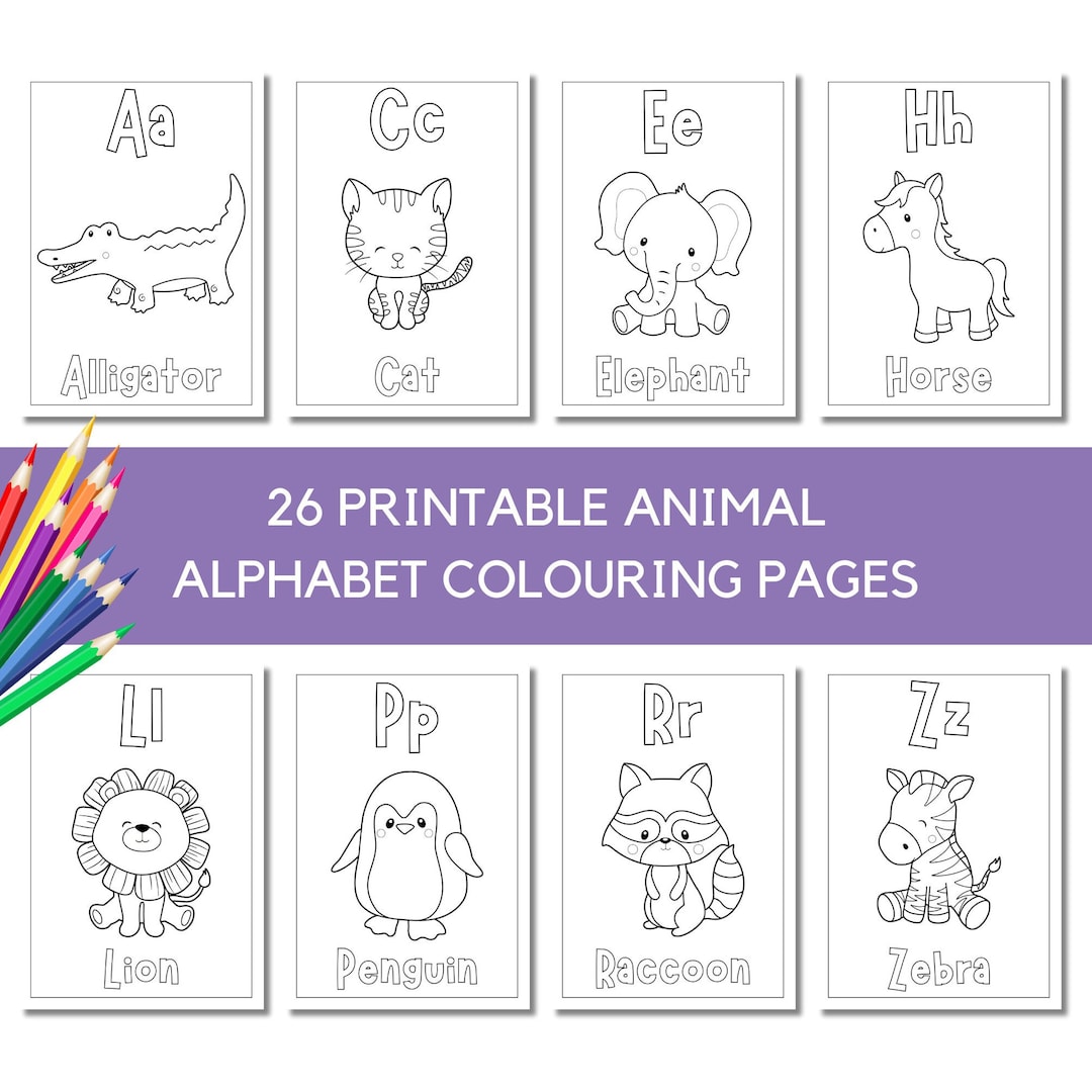 Alphabet Animal Colouring Pages - Printables - Kids Colouring Pages ...