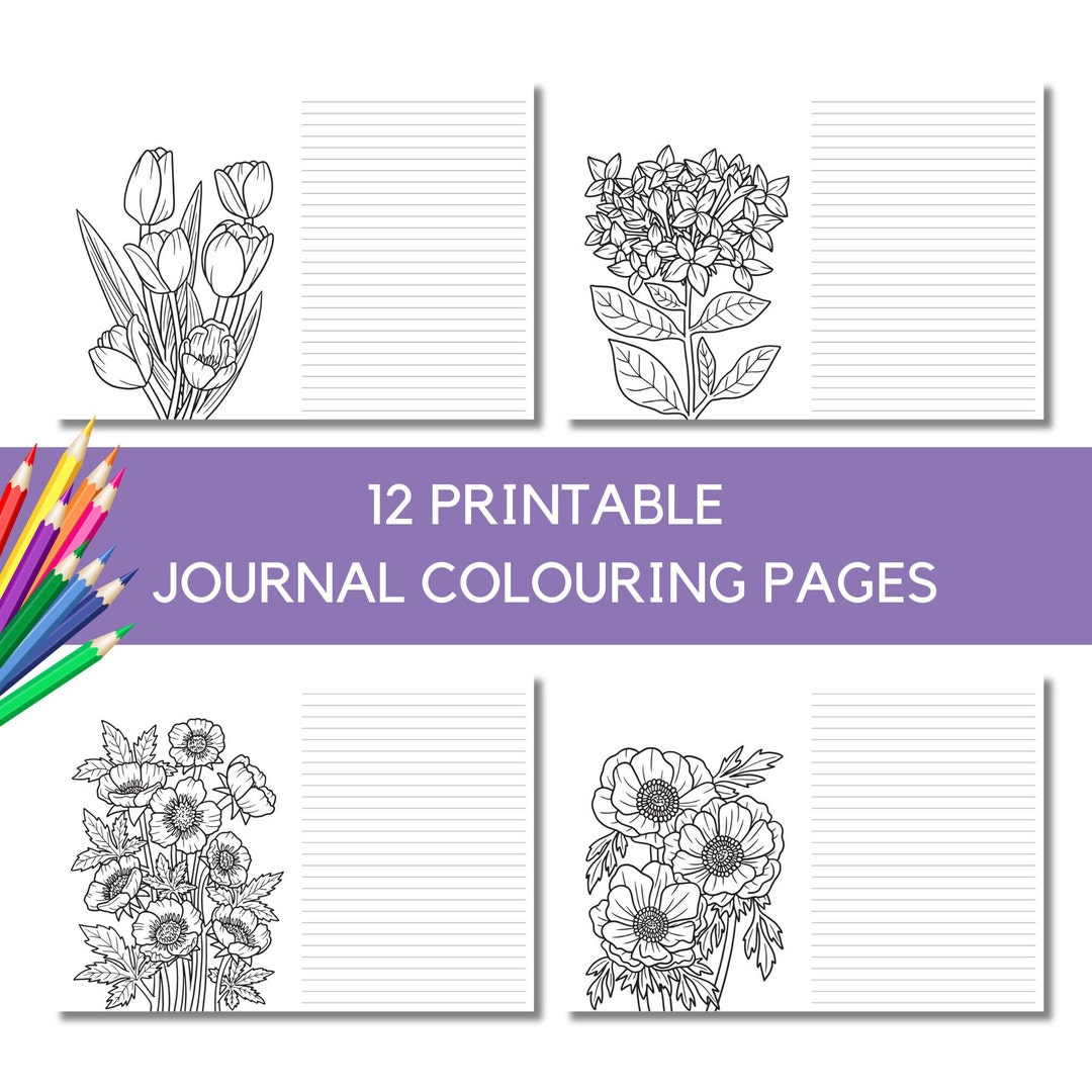 Journal Colouring Pages - Printables - Teen & Adult Colouring Pages ...