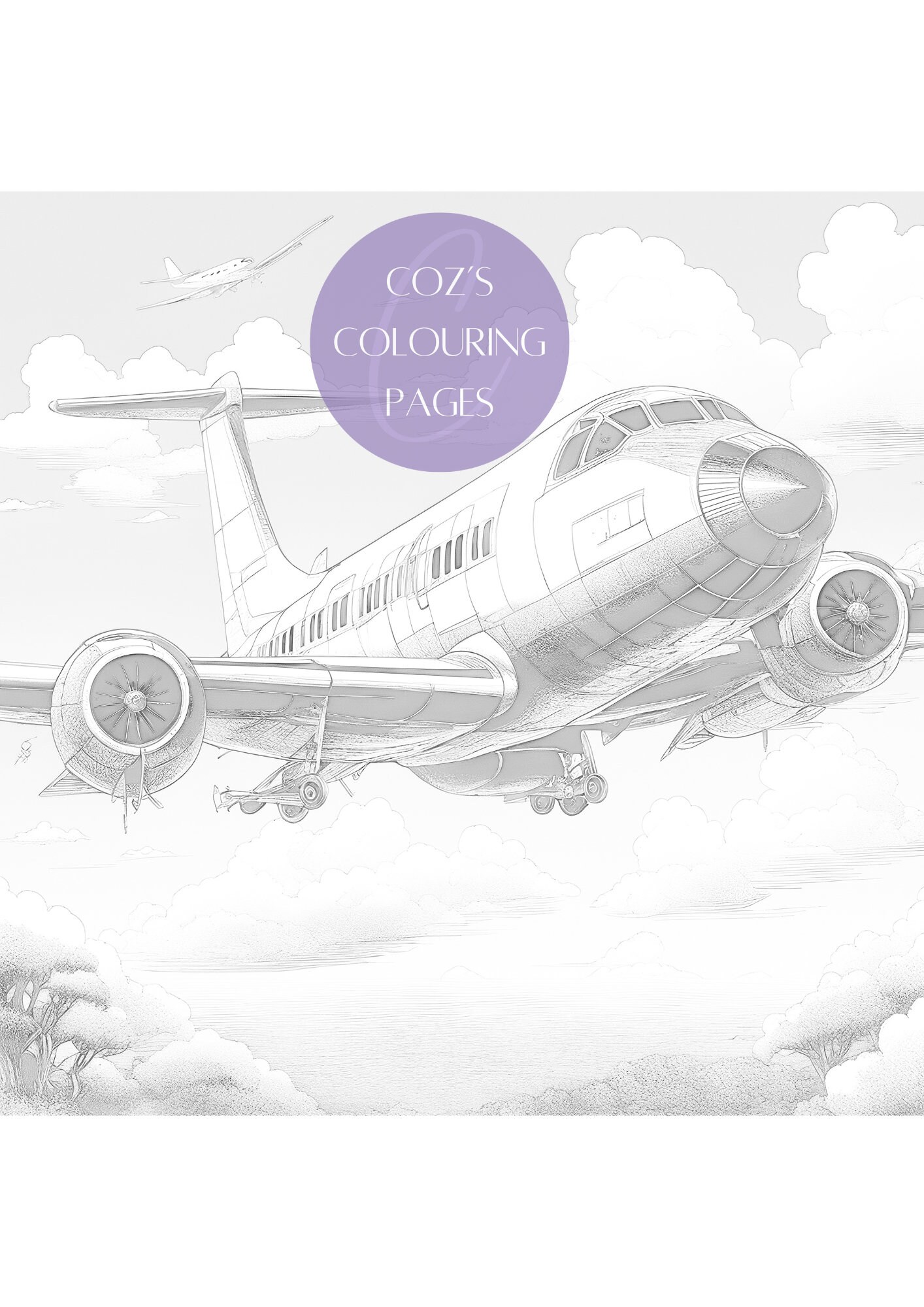 10 Airplane Colouring Pages Printable Coloring Pages - Etsy